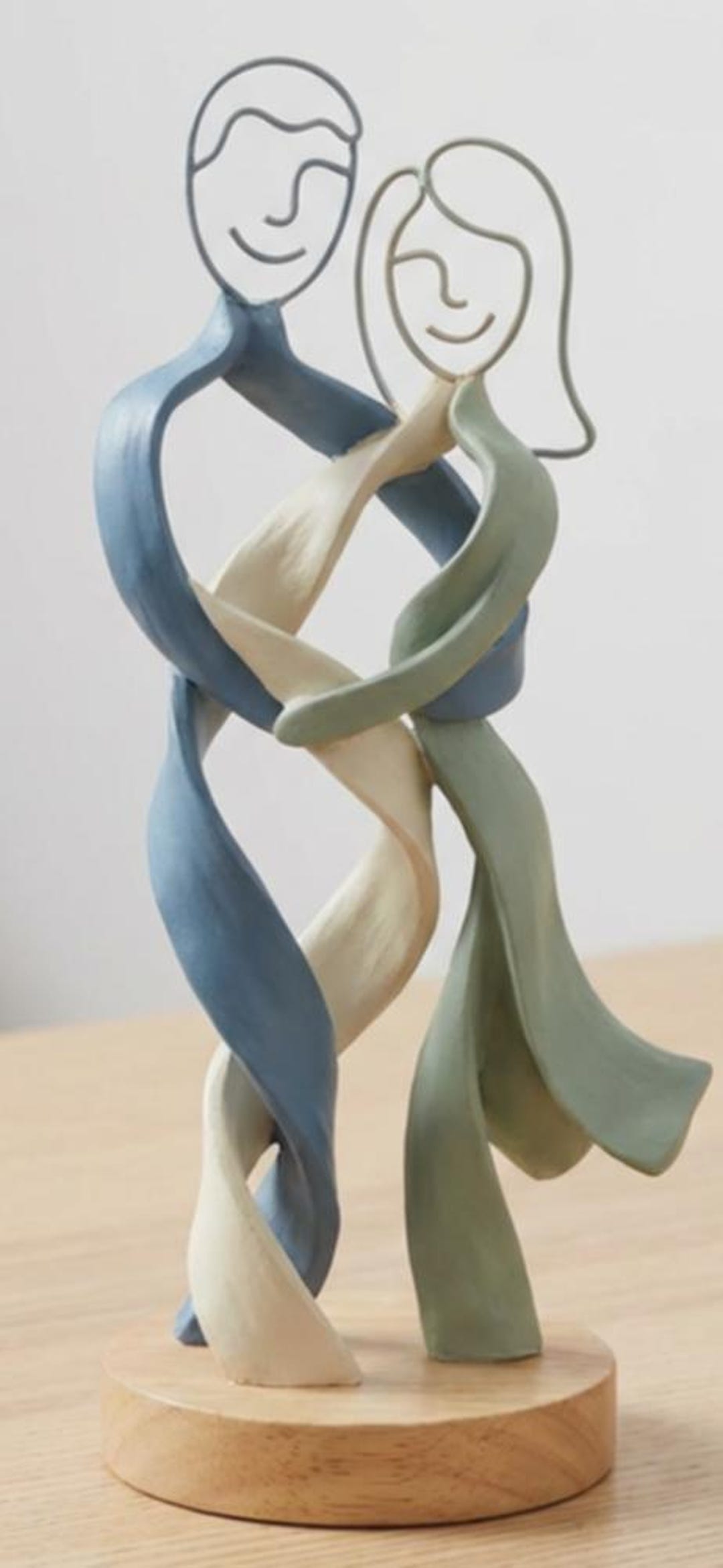 Dancing Couple She and He Minimalist Sculpture STL File 3D Print Gift ...