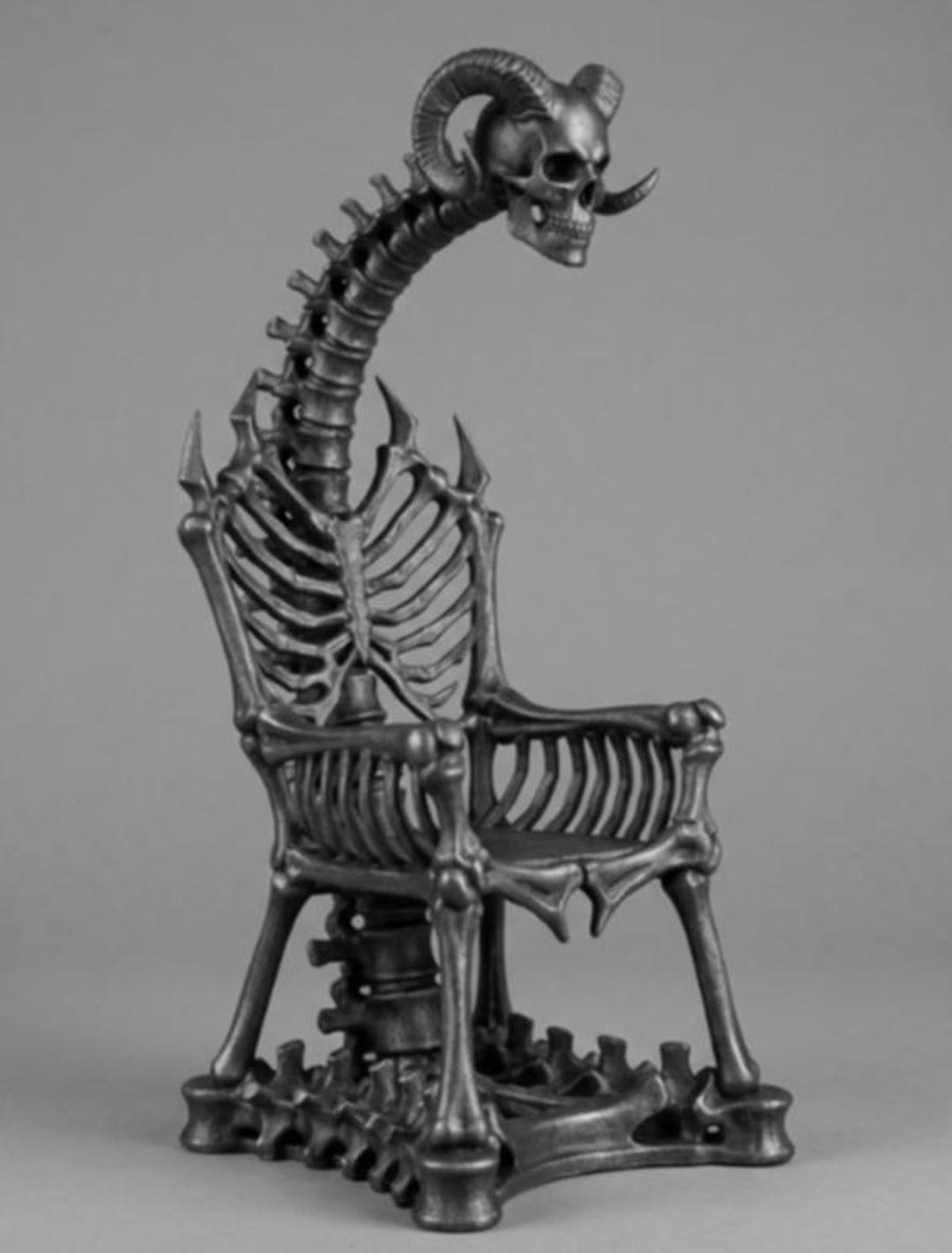 Gothic Throne, Bones, Skeleton, Ready-made STL File for 3D Printing ...