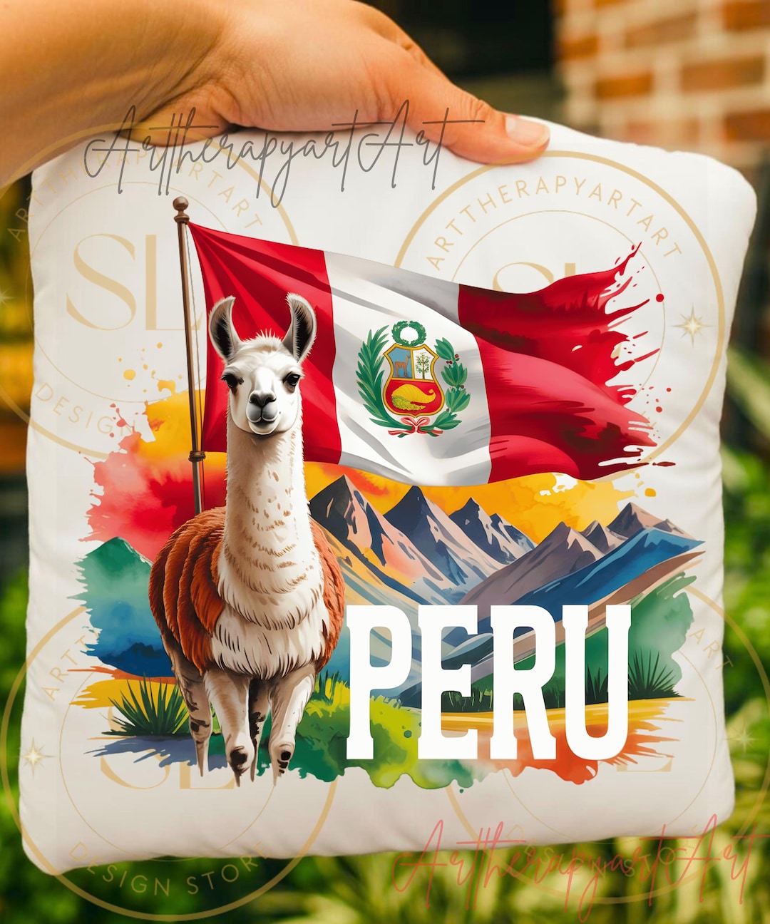 Peru Llama PNG, Peruvian Flag Alpaca Design, Patriotic Peru Animal Art ...