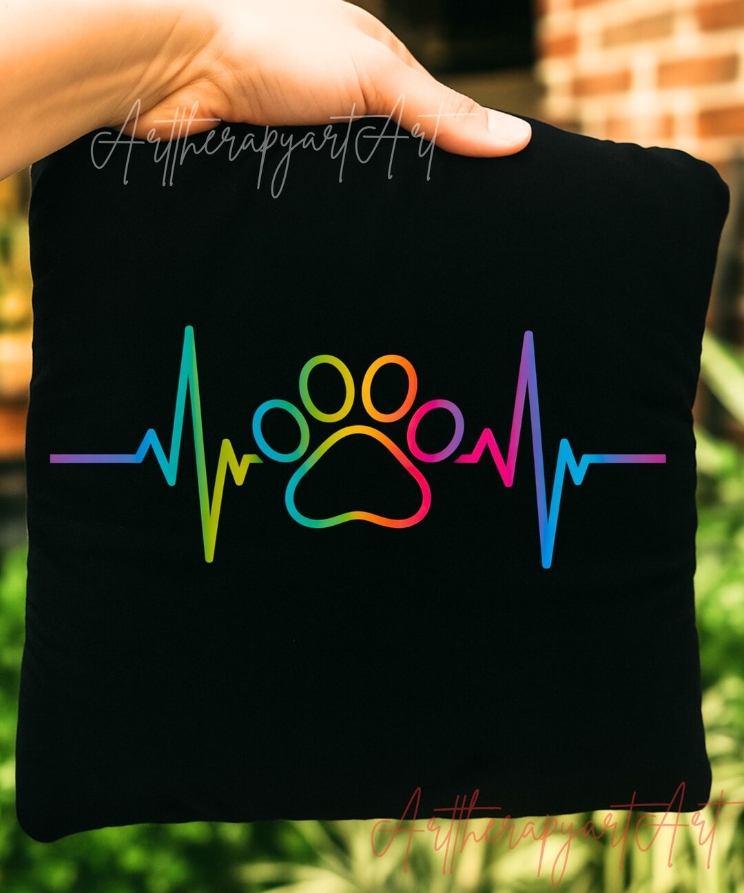 Colorful Paw Heartbeat Design Png - Etsy