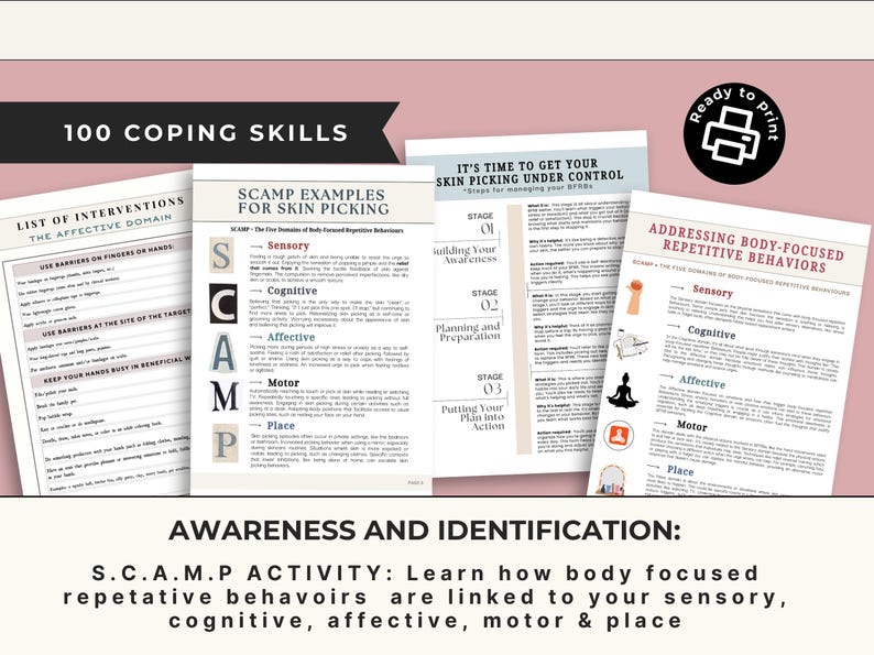 Skin Picking Help Workbook | Dermatillomania Recovery Guide | 30-day ...