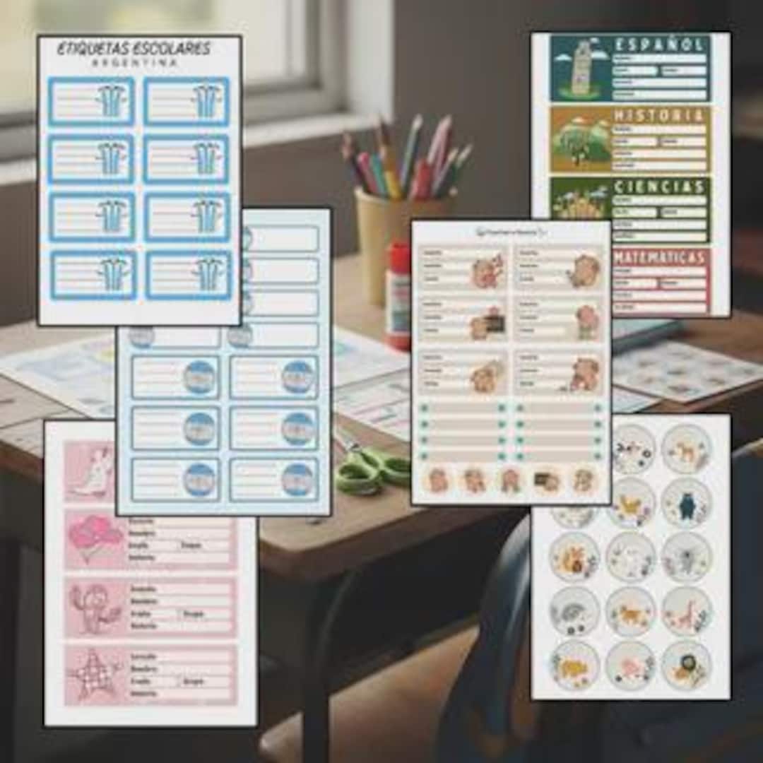 Mega Pack School Labels - 125 Editable Templates in Canva + PDF - for ...