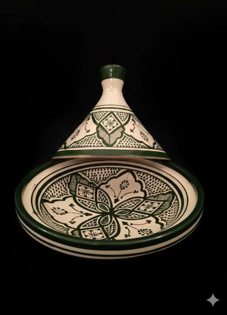 Authentic Hand-painted Moroccan Tagine - Traditional Clay Cooking Pot ...