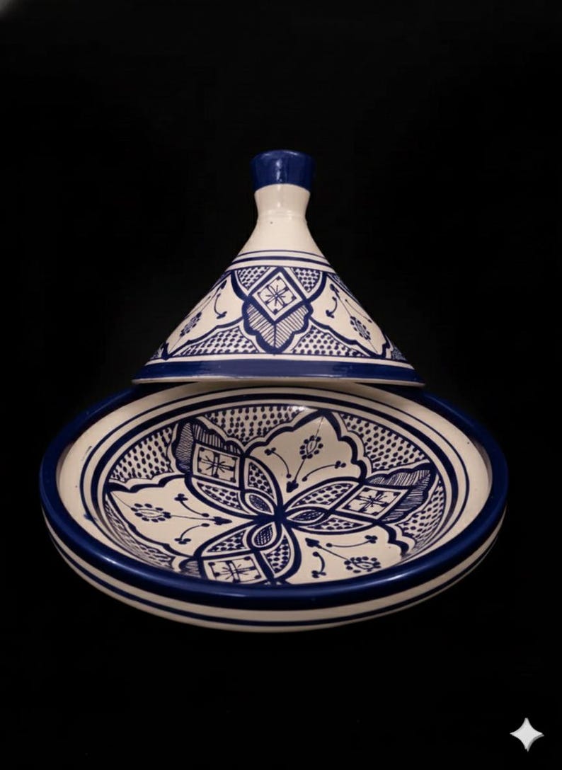 Authentic Hand-painted Moroccan Tagine - Traditional Clay Cooking Pot ...