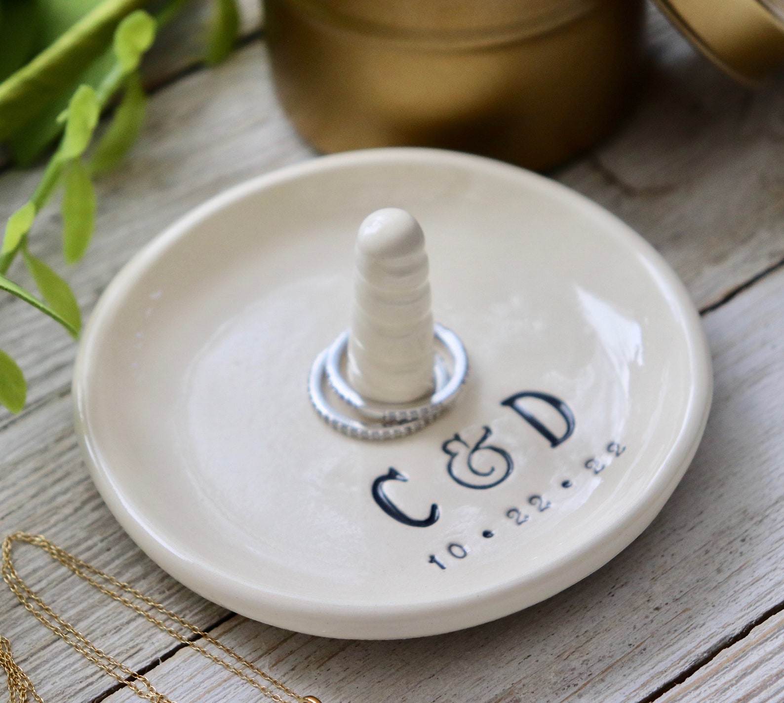 Personalized Ring Dish Engagement Ring Holder Wedding Gift - Etsy