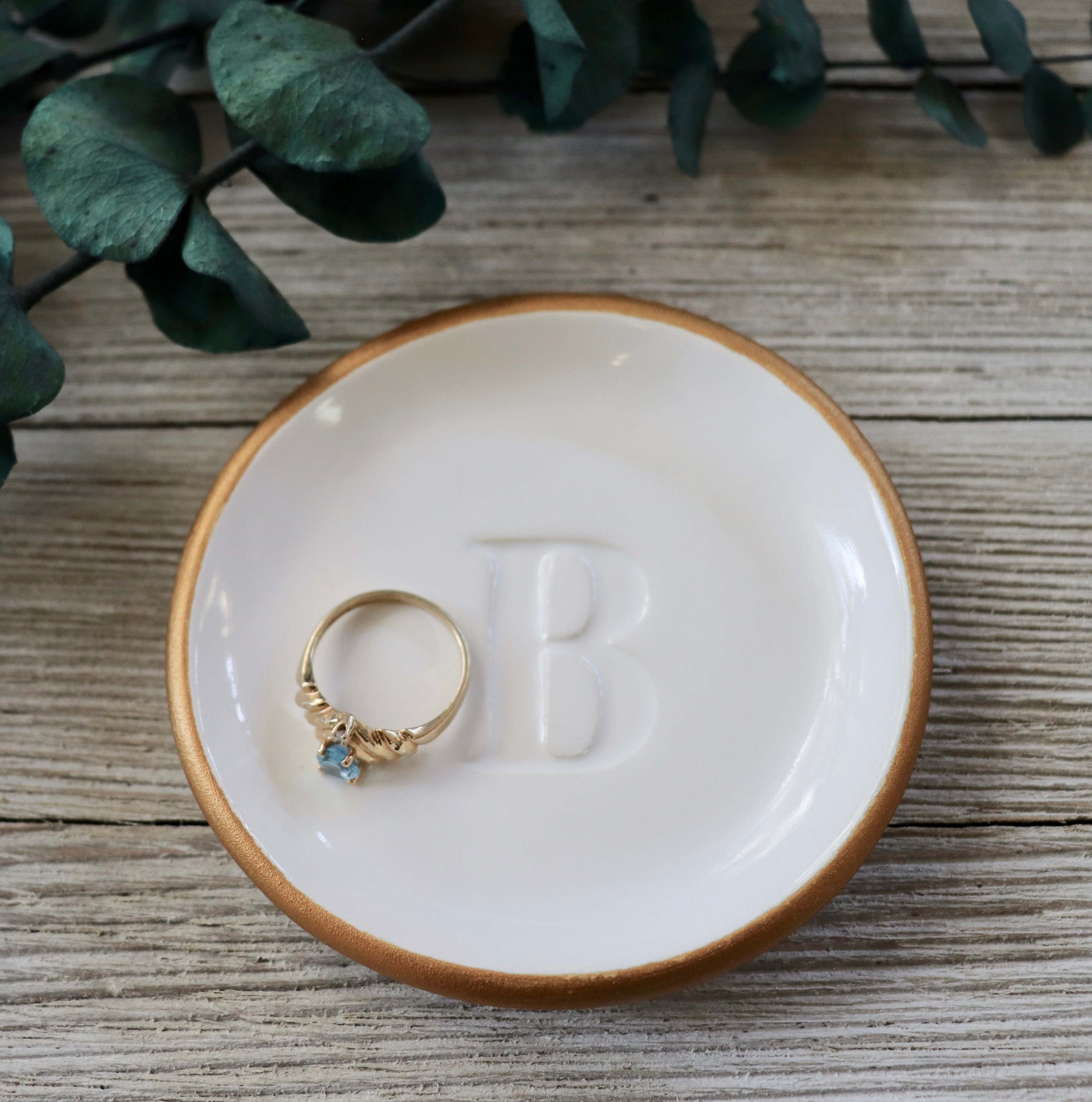Personalized Ring Dish, Monogram Jewelry Dish, Personalized Trinket ...
