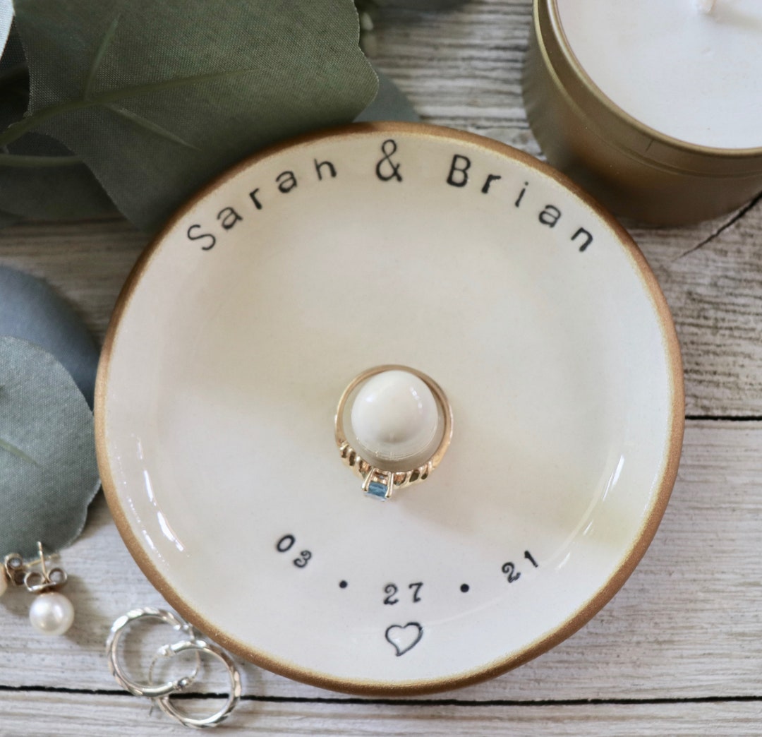 Ceramic Ring Dish Ring Holder Wedding Gift Personalized - Etsy