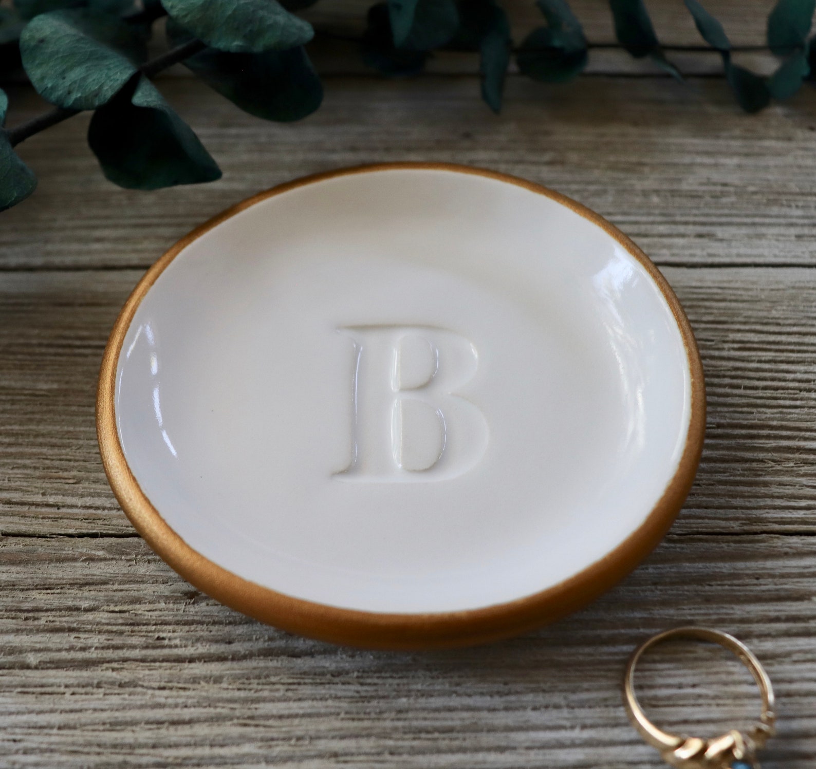 Personalized Ring Dish, Monogram Jewelry Dish, Personalized Trinket ...