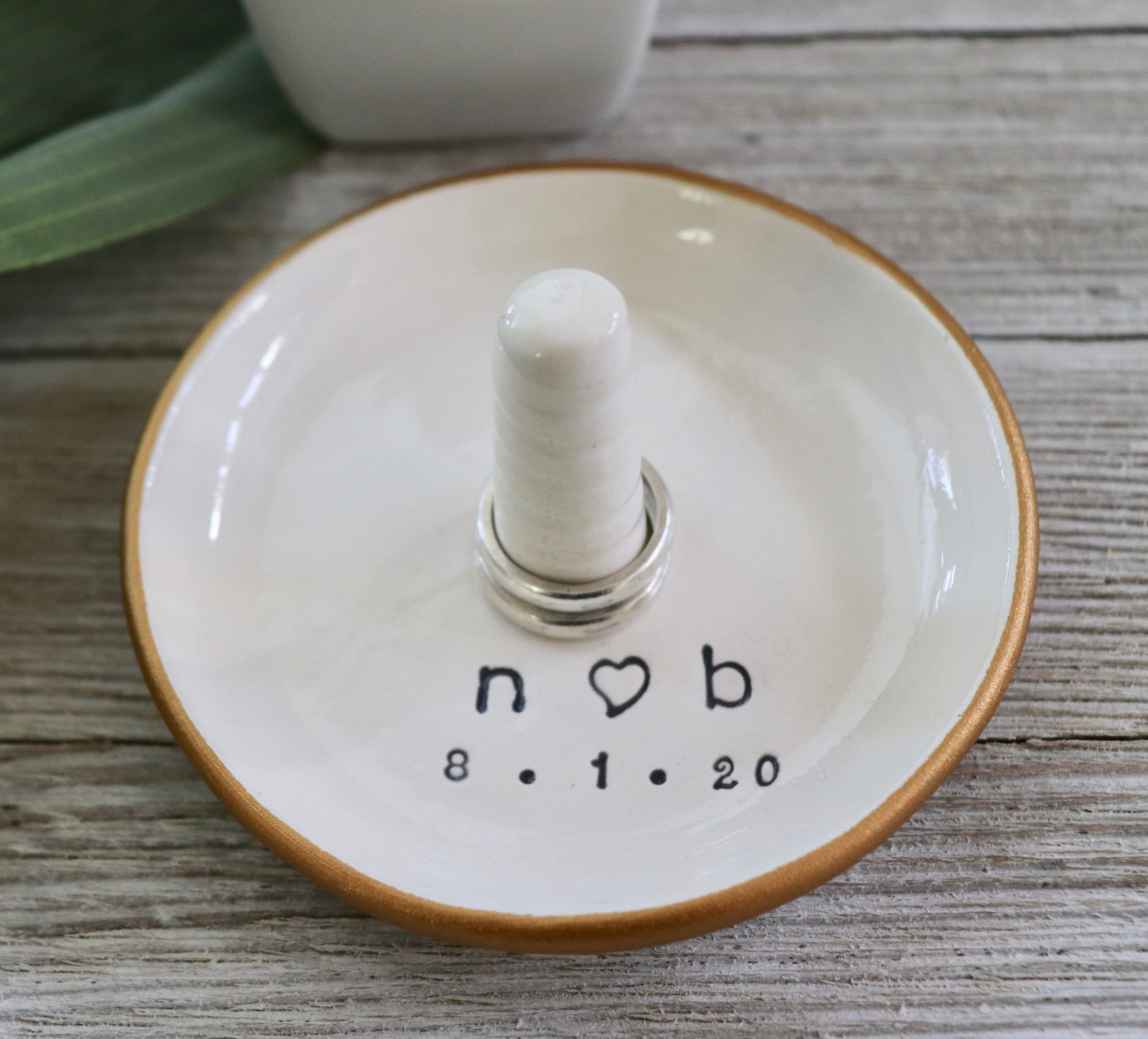 Ring dish Ring Holder Engagement gift Bridal Shower gift | Etsy