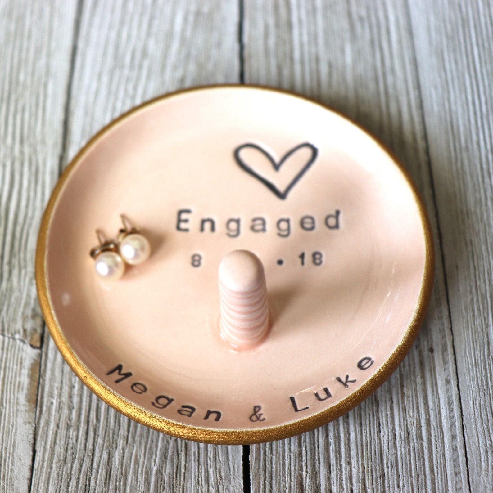 Engagement Gift ring dish wedding ring holder Wedding gift | Etsy