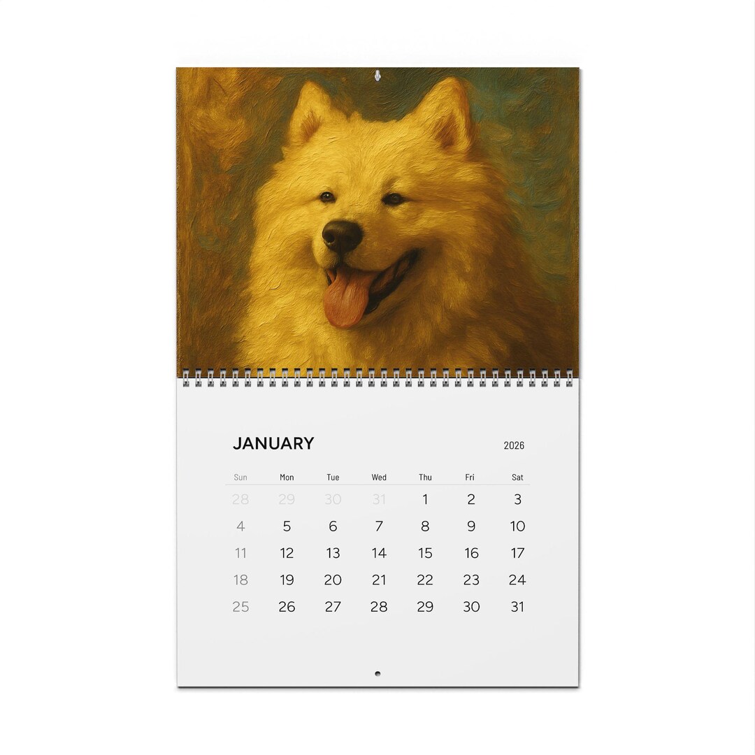 Dog Portraits Wall Calendar 2026 | Illustrated Canine Art Calendar ...