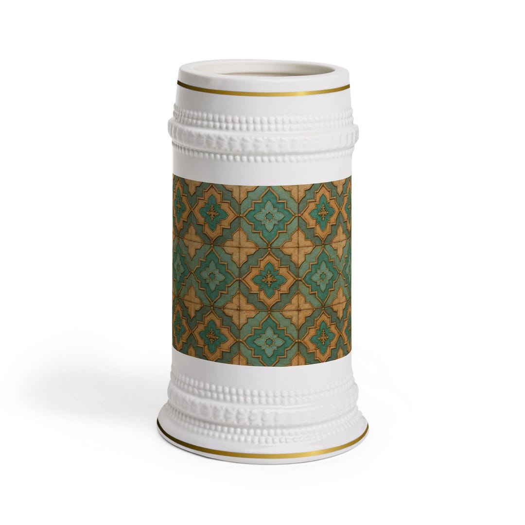 Elegant and Premium Vintage Tile Pattern Beer Stein - Etsy