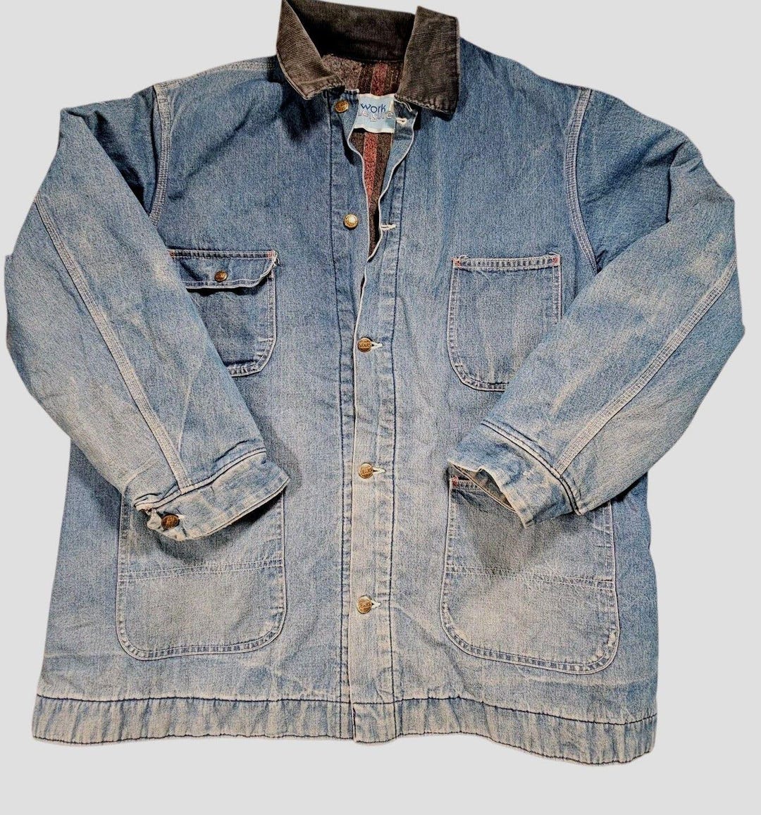 Vintage Sears Denim Jacket Size XXL-T Blanket Lined Detroit - Etsy