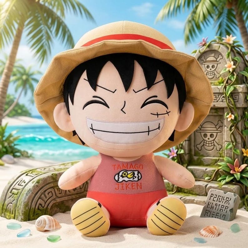Luffy Plush Doll | One Piece Anime Stuffed Toy for Kids & Fans - Etsy