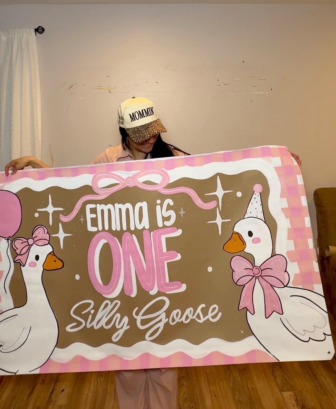 Silly Goose Birthday Banner – Hand-painted First Birthday Party Decor ...