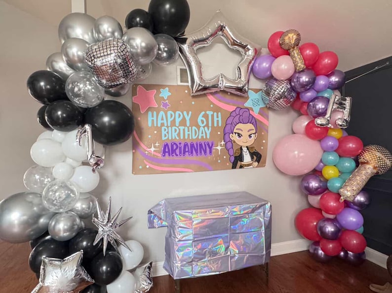 Inspired K-pop Demon Hunters Rumi Birthday Banner • Custom Hand-painted ...