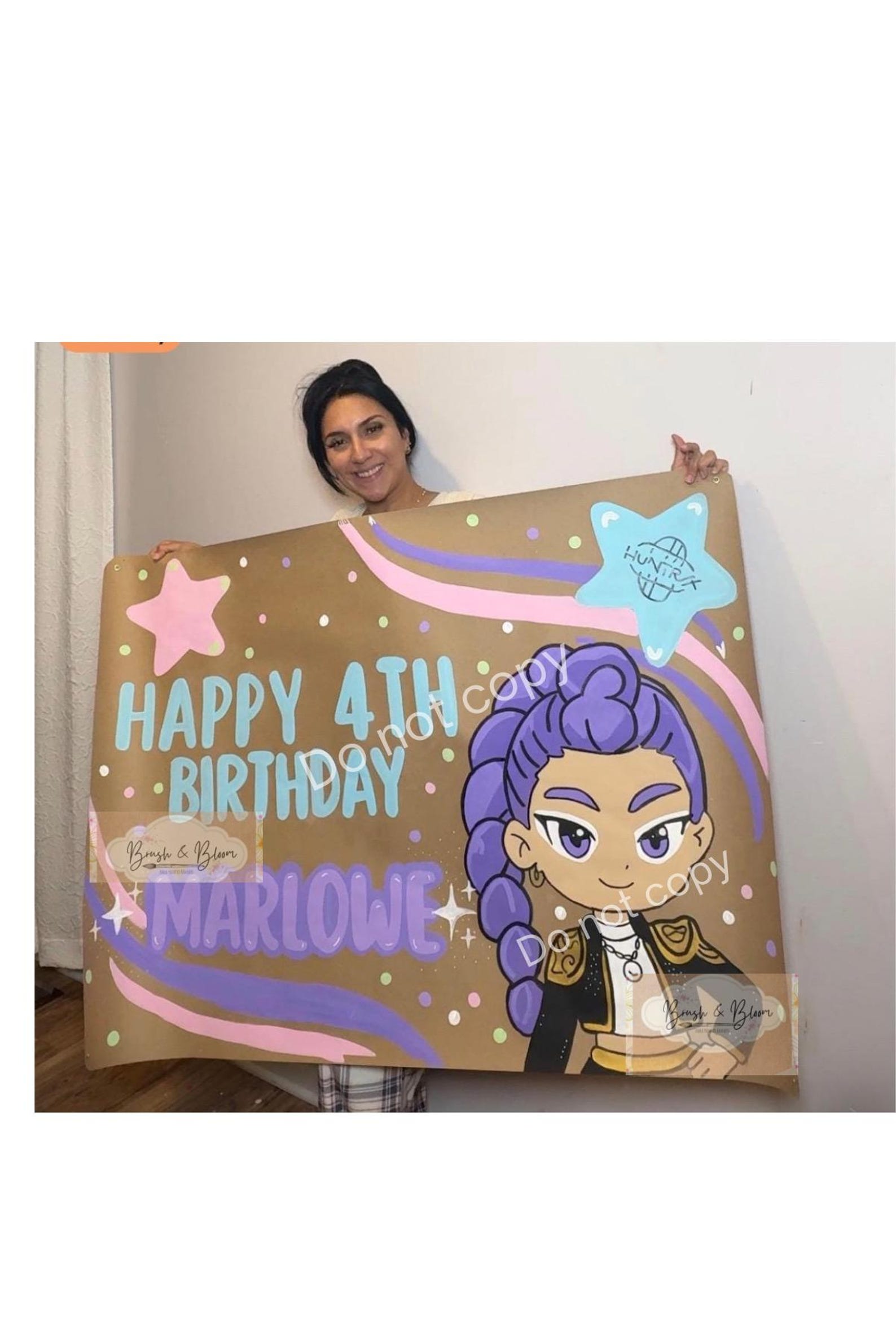 Personalized Birthday Banner Design | Custom Layout | One-time Use ...