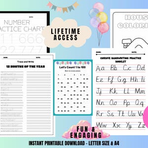 Alphabet Letter Tracing Worksheets, A-Z Printable (PDF Download) - Etsy