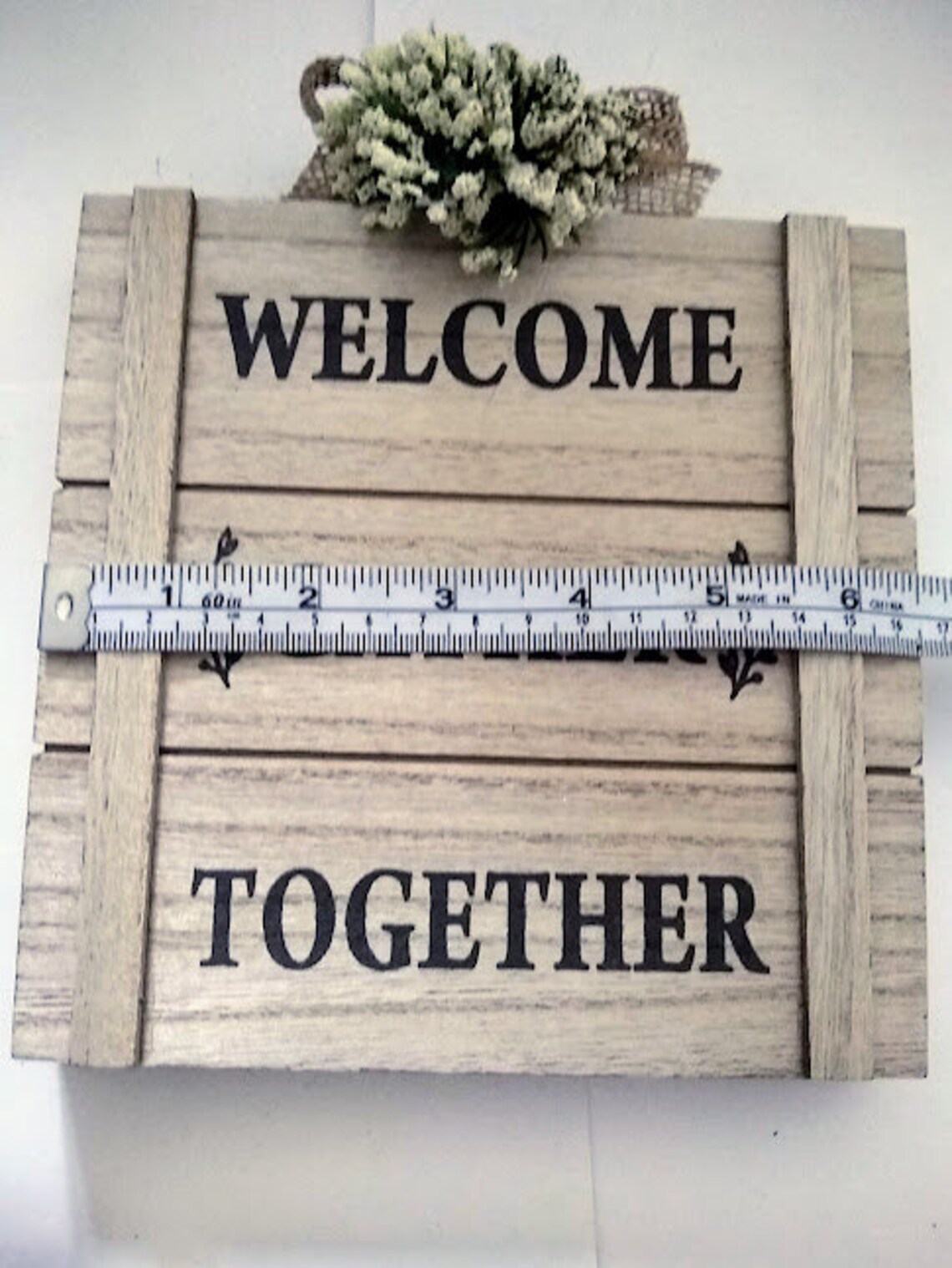 Floral Welcome Sign Farmhouse Decor/welcome Sign/ Rustic Decor ...