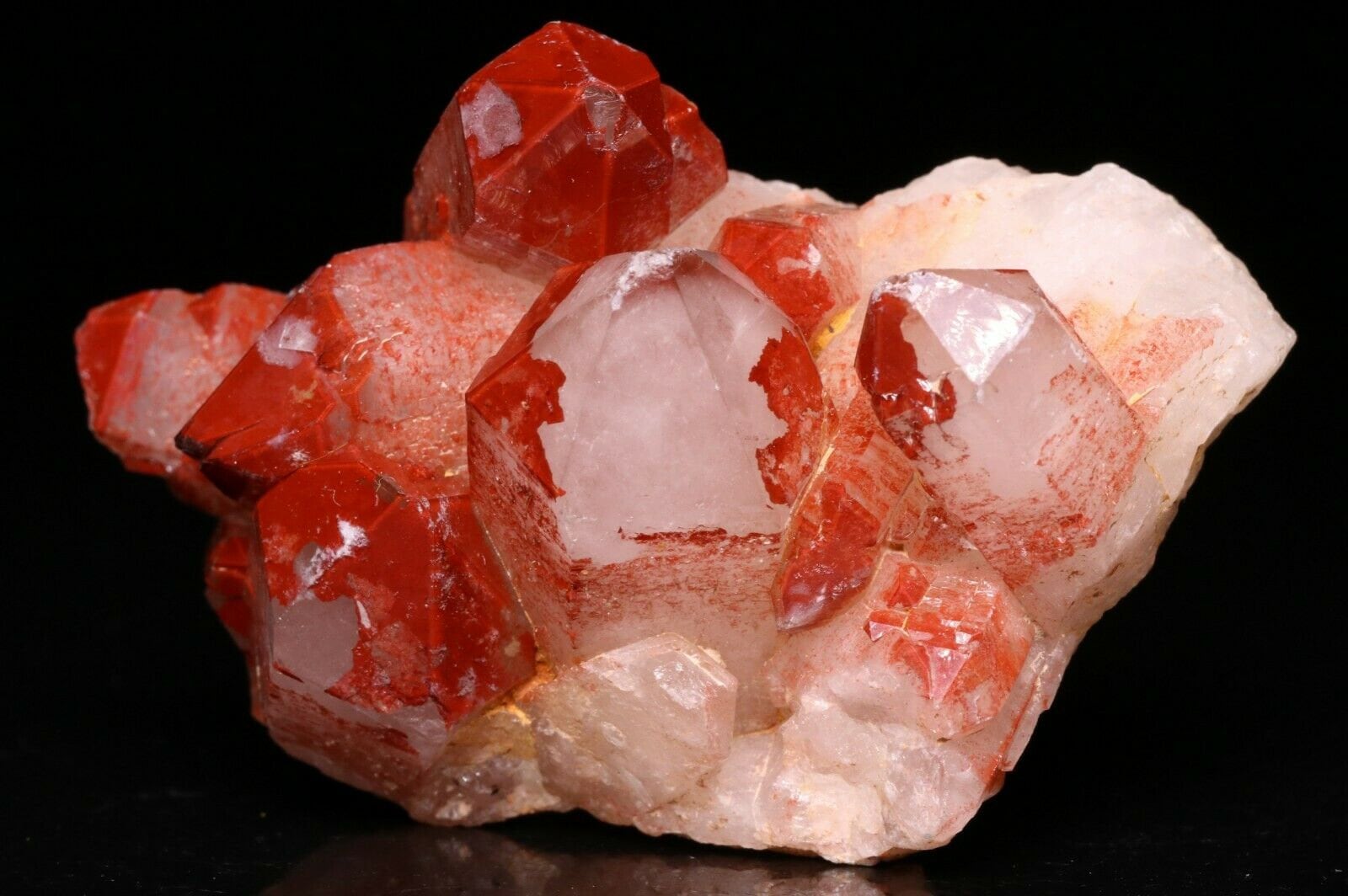 Blood Red Hematite on Quartz Cluster, Africa, 424 Carat, Powerful ...