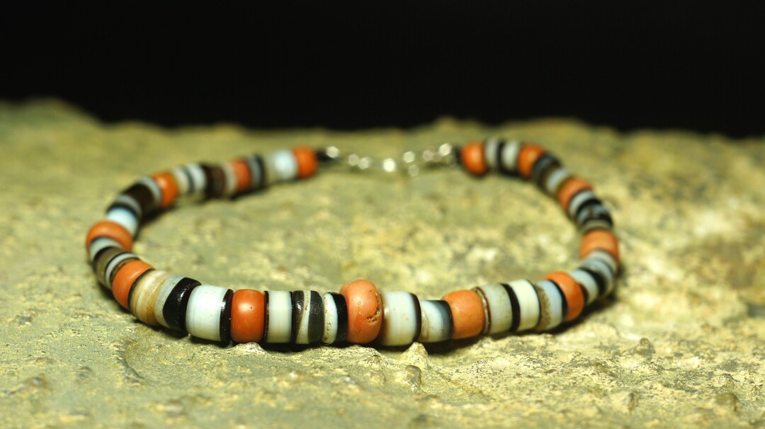 Indo Tibetan Sulemani Beads Ancient Coral Talisman Bracelet, King ...