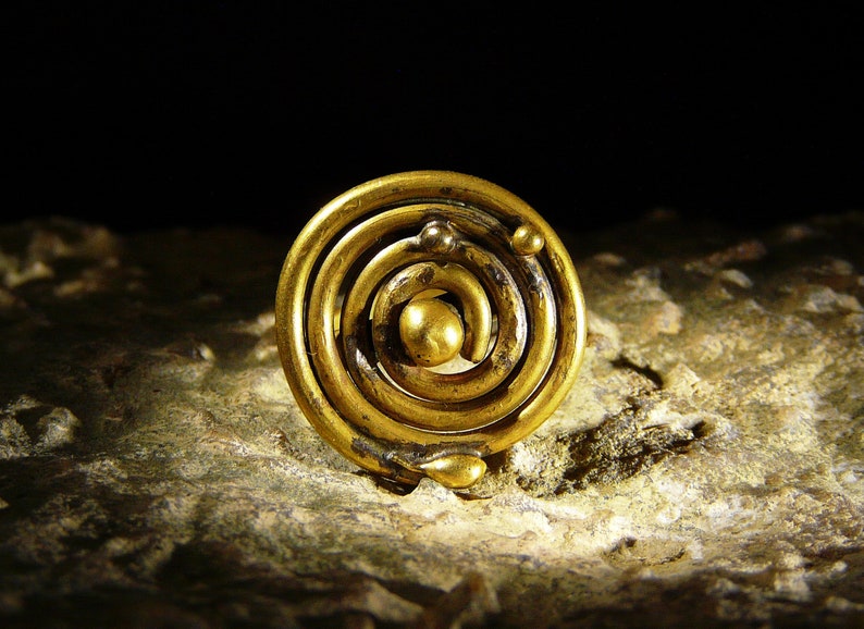 Old Druid Ring of the 9 Elements Druid Wisdom Unique Celts Spiral ...