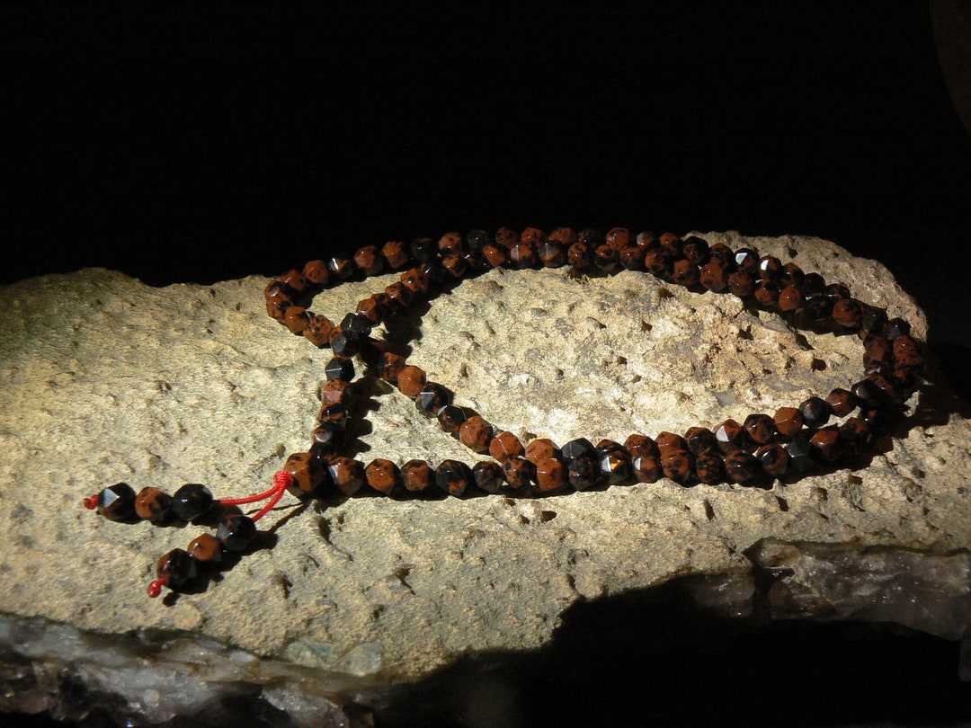 YANTRA STAR MALA Star Catcher Rare Pentagonal Mahogany Obsidian 1081 ...