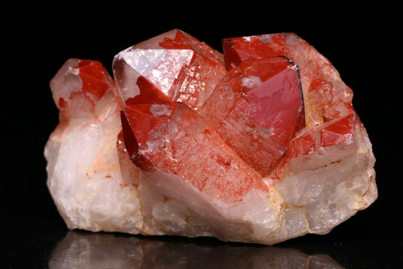 Blood Red Hematite on Quartz Cluster, Africa, 424 Carat, Powerful ...