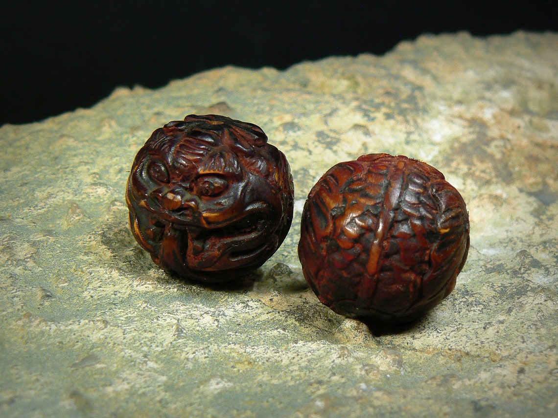 Antique Japan Oni Bat Dragon OJIME Beads NETSUKE Inro 19thc - Etsy
