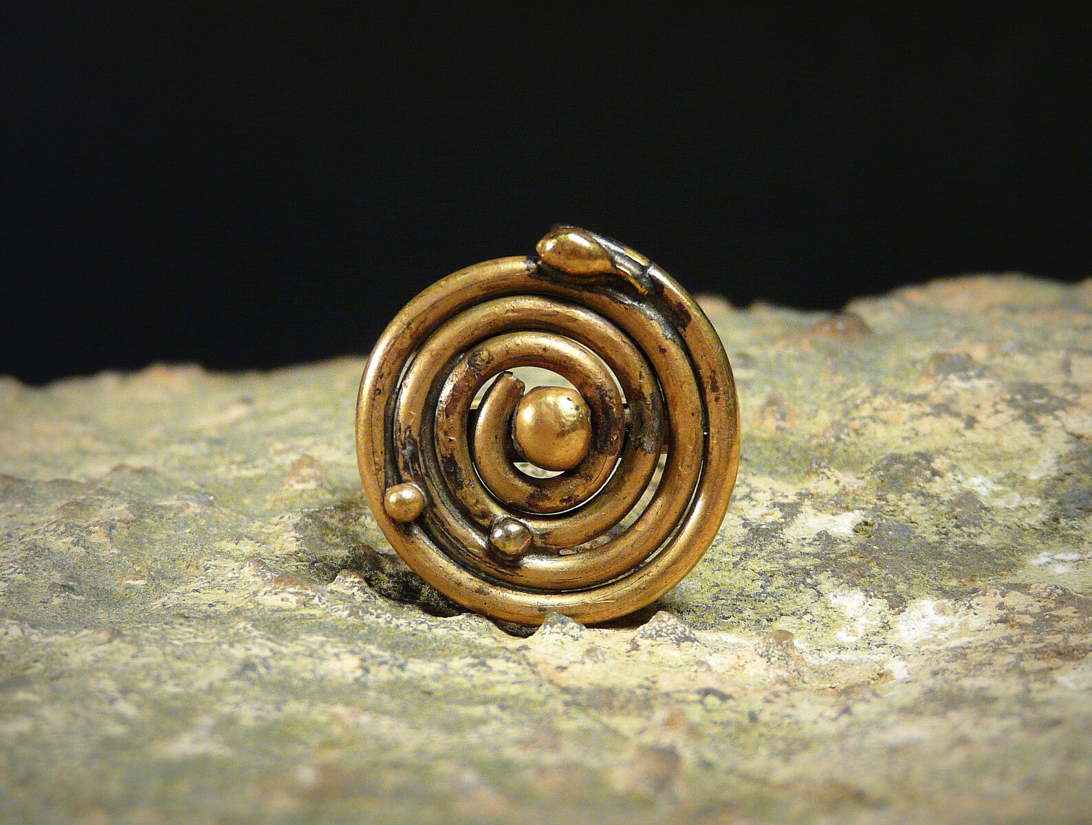 Old Druid Ring of the 9 Elements Druid Wisdom Unique Celts Spiral ...