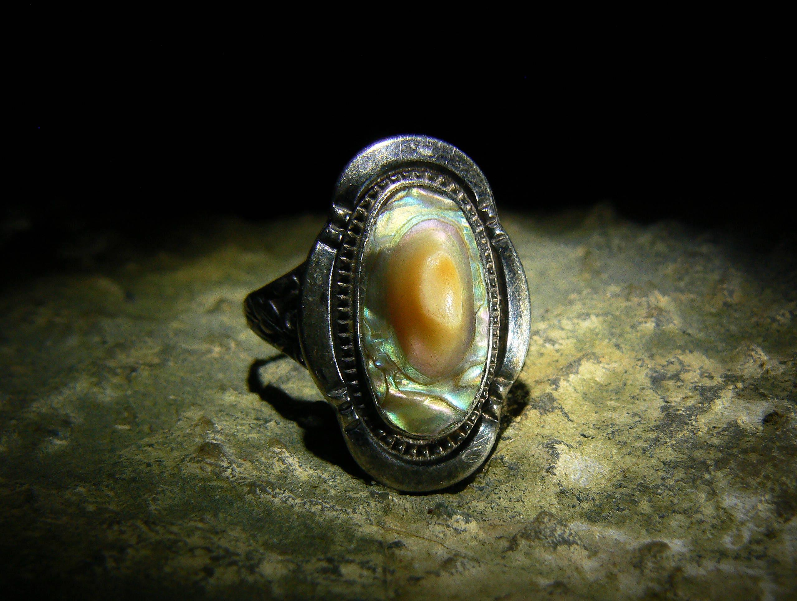 Wild Conch Blister Pearl Antique Sterling Ring 1890s Art - Etsy