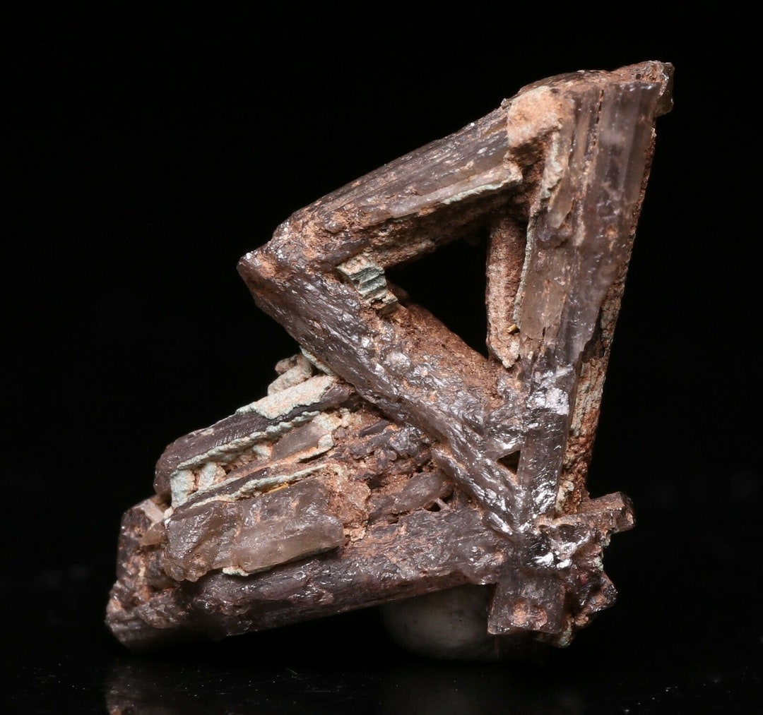 Rare Reticulated Cerussite Crystal Thumbnail Specimen, Japan Law Twin ...