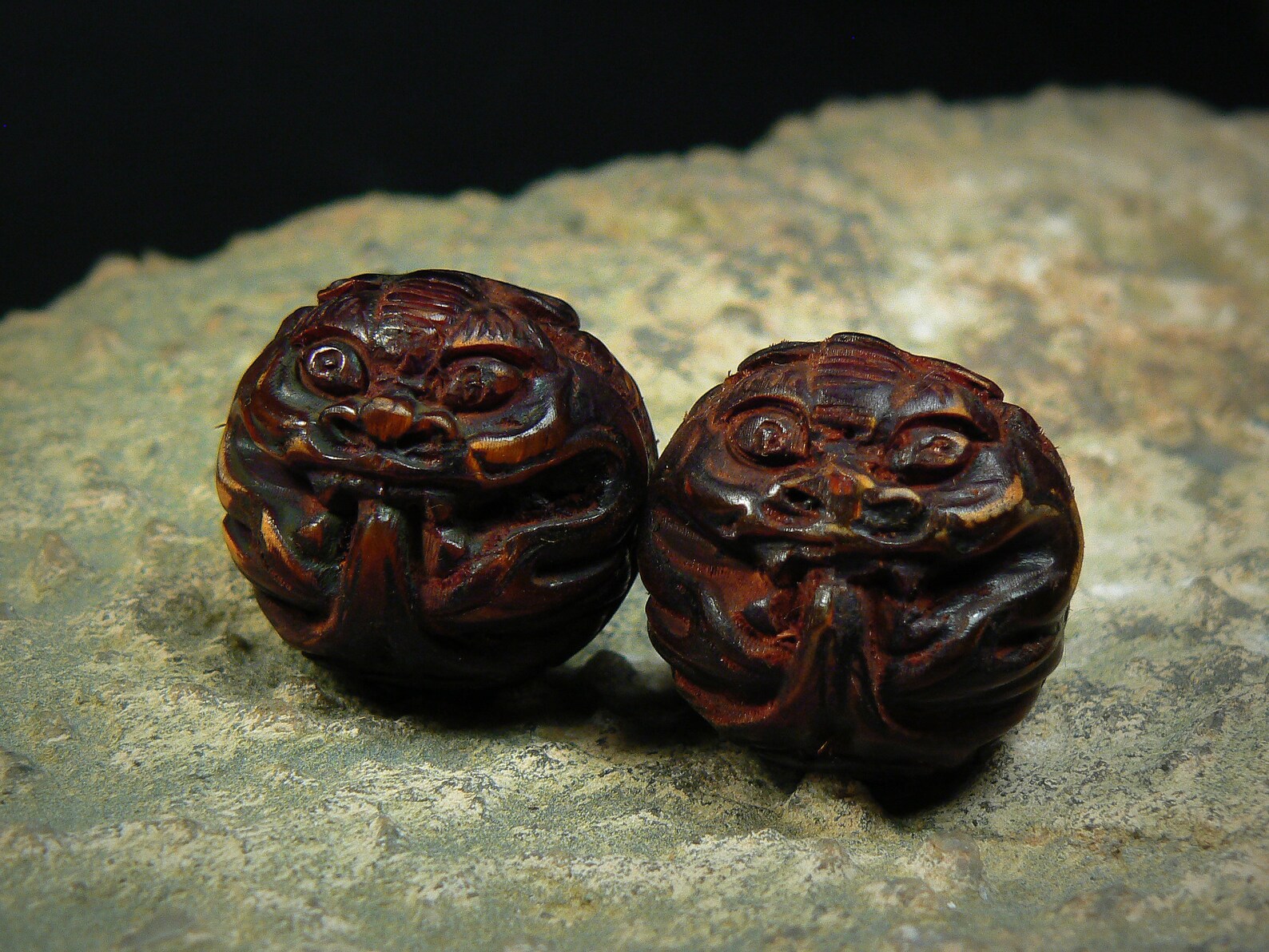 Antique Japan Oni Bat Dragon OJIME Beads NETSUKE Inro 19thc - Etsy