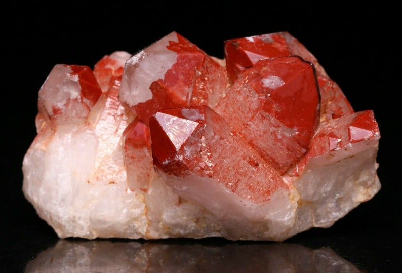 Blood Red Hematite on Quartz Cluster, Africa, 424 Carat, Powerful ...