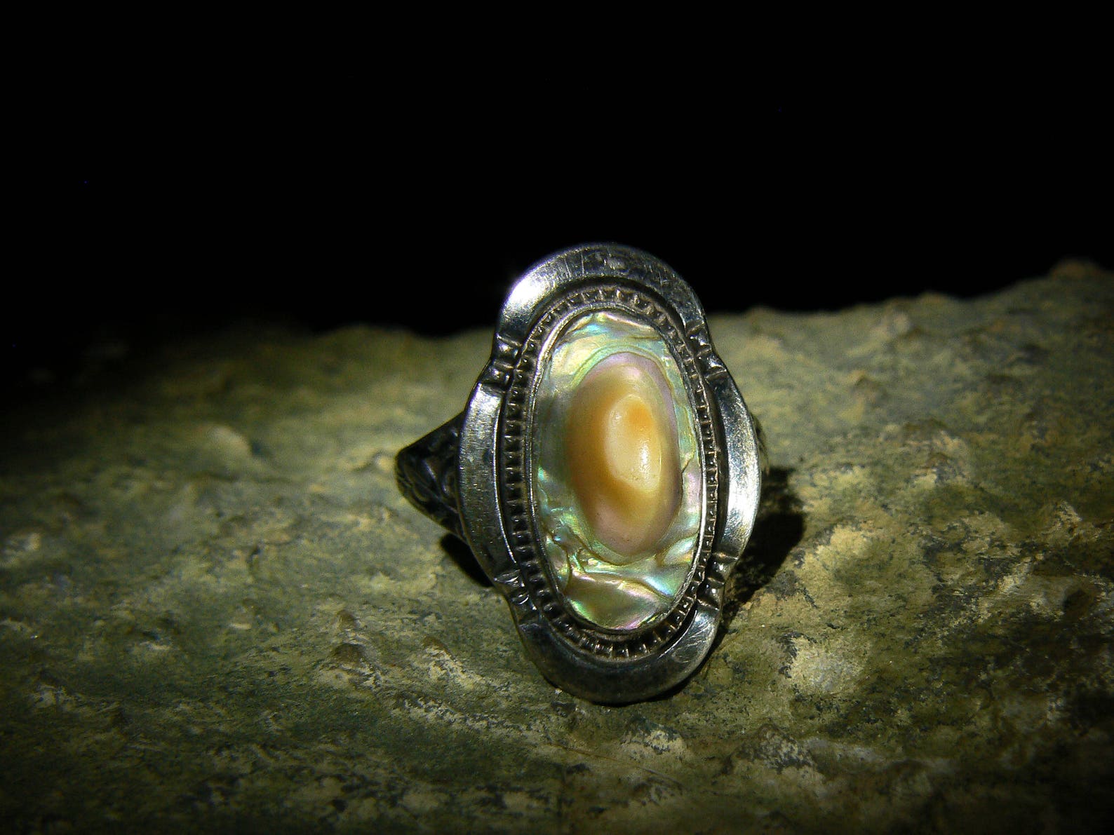 Wild Conch Blister Pearl Antique Sterling Ring 1890s Art - Etsy