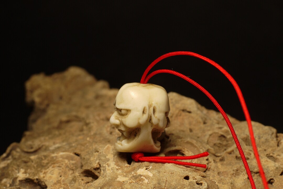 Amulet of Janus Two Faced Skull Bead Talisman: Beginnings, Protection ...