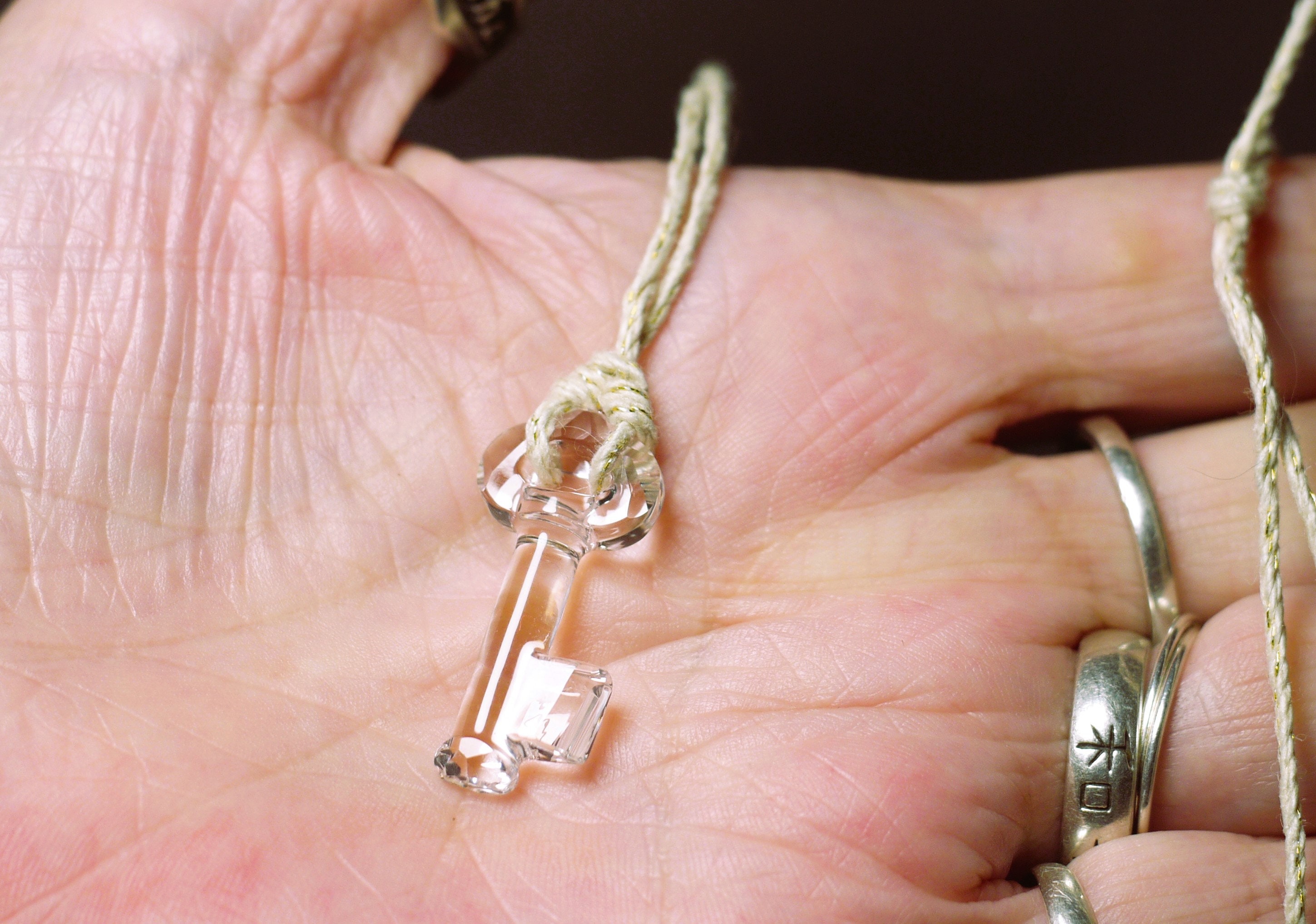 Crystal Key to Open All the Doors Lucky Talisman Pendant Necklace, Yoko ...