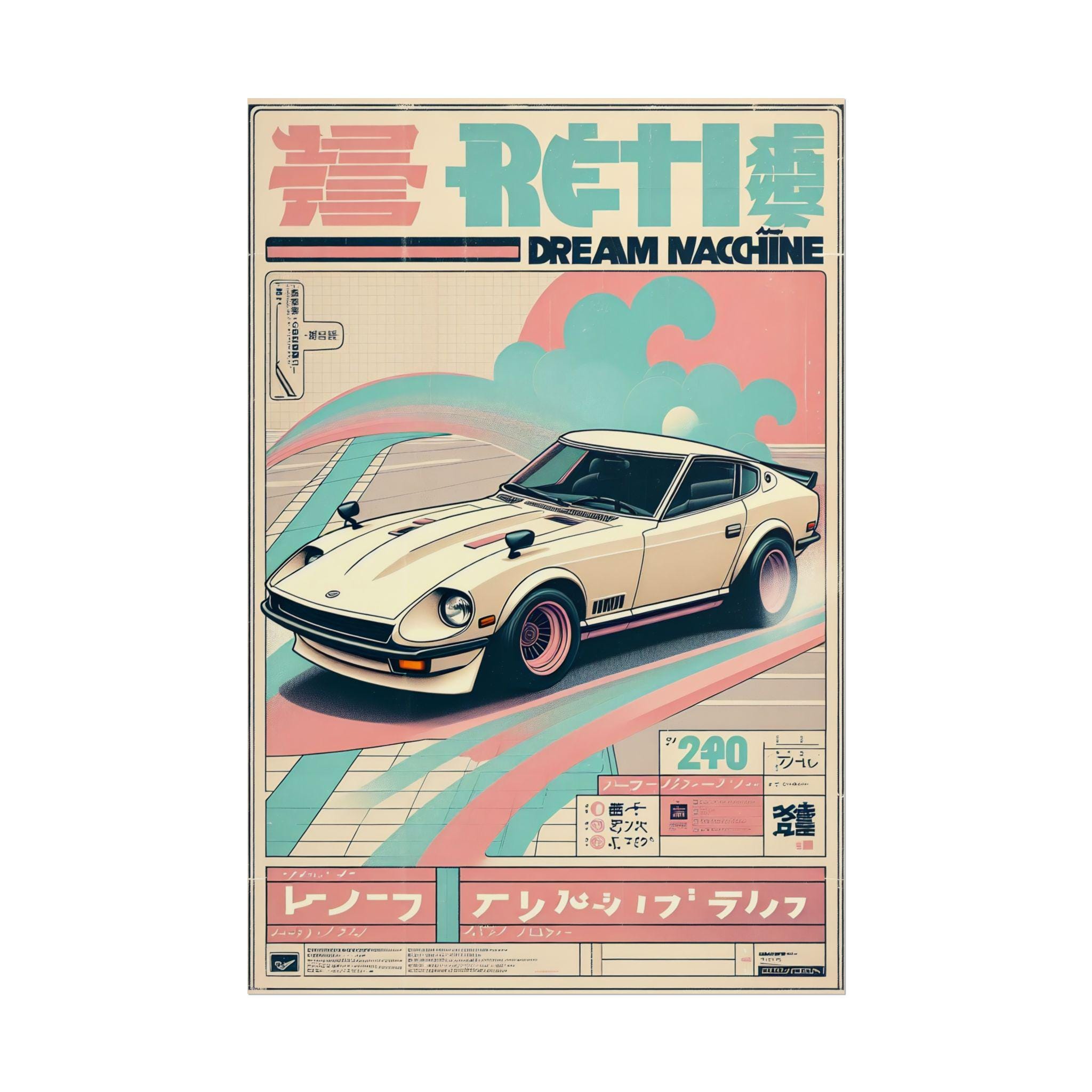 Datsun 240Z Poster – Retro Japanese Car, JDM Racing Art - Etsy