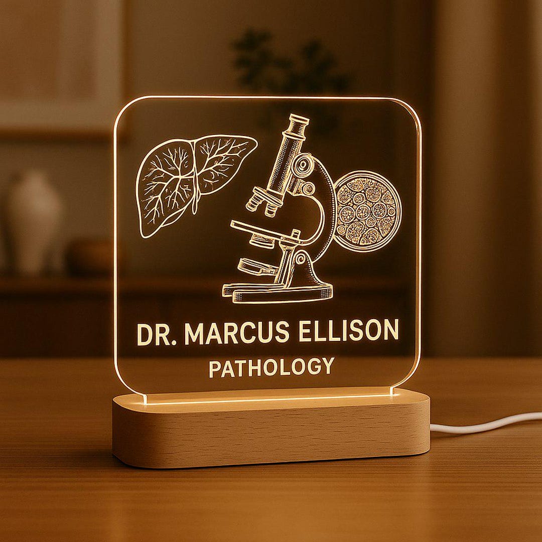 Pathologist Custom Night Light Personalized Gift With LED Base and ...