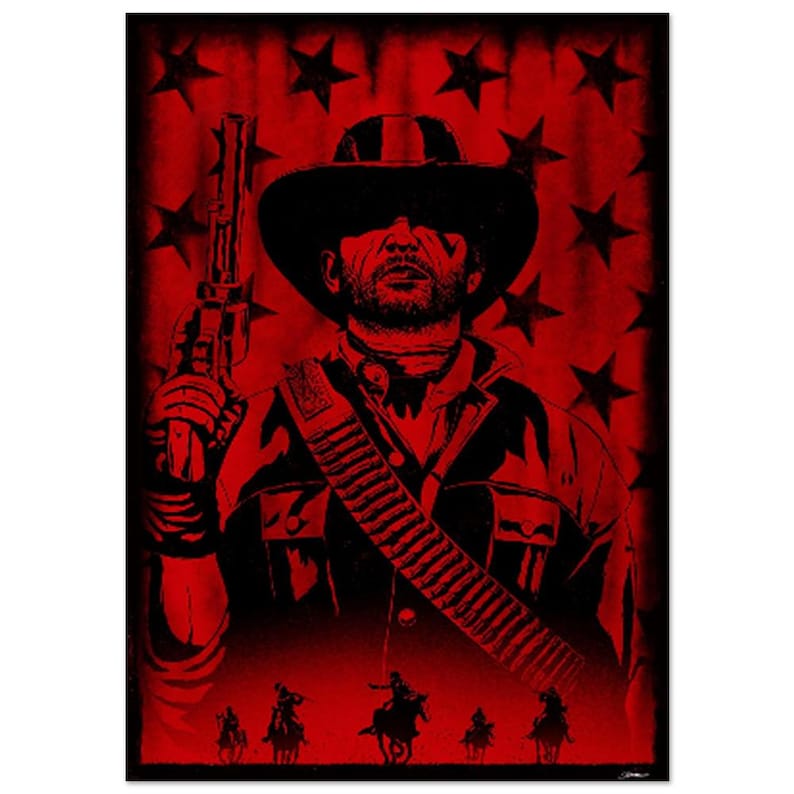 The Gunslinger - Red Dead Redemption John Marston Poster. - Etsy