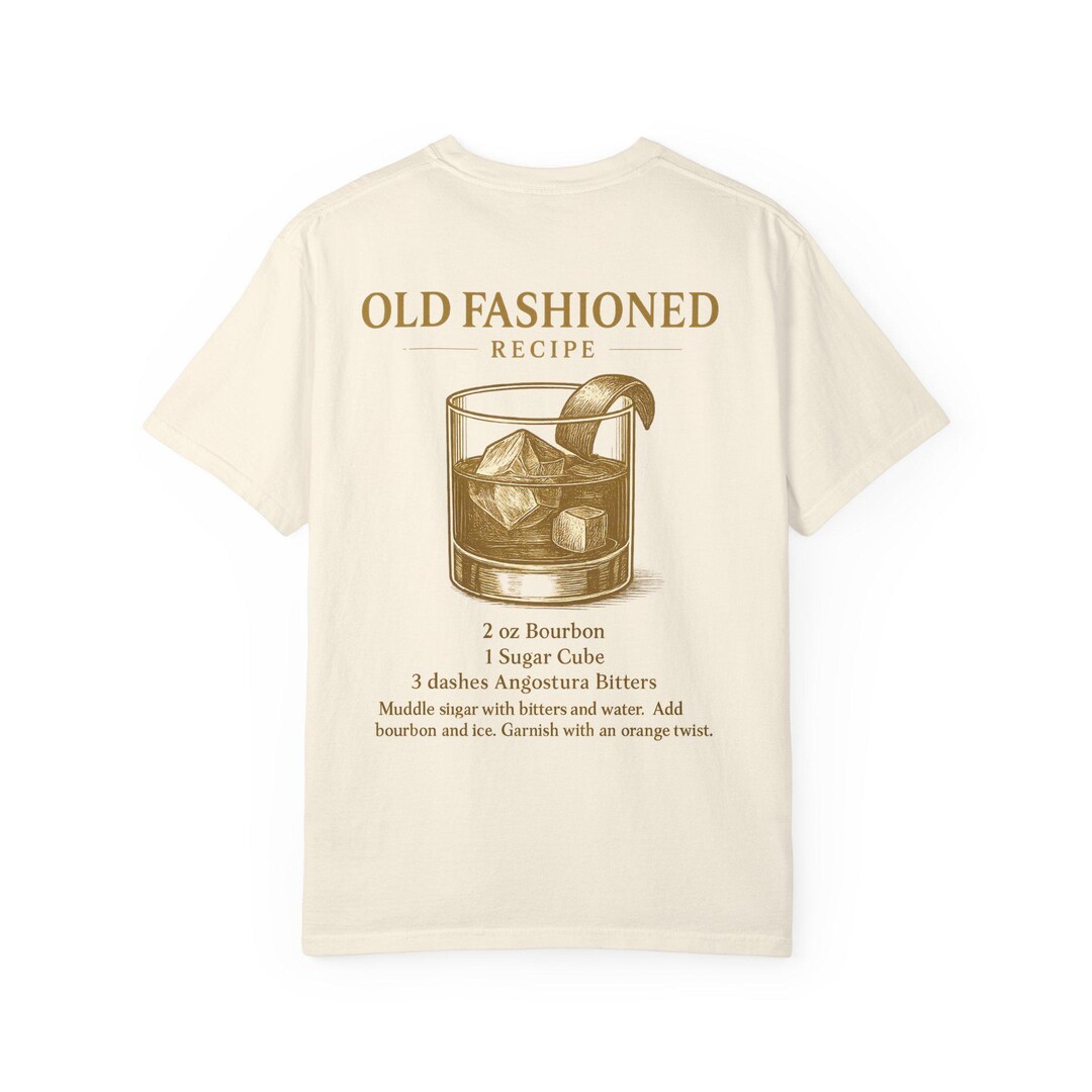 Old Fashioned Recipe T-shirt | Cocktail Graphic Tee - Etsy