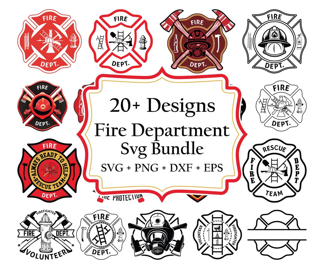 Fire Department SVG Bundle, Firefighter Cut Files for Cricut, Fire ...