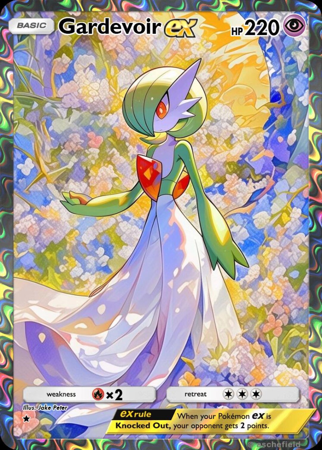 Custom Floral Gardevoir EX - Etsy