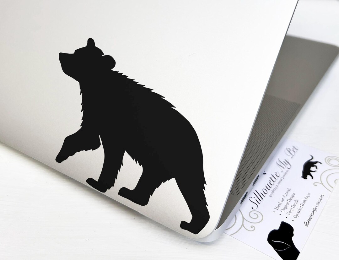 Bear Cub Vinyl Decal - Bumper Sticker - Silhouettemypet Design:oa-bea02 ...