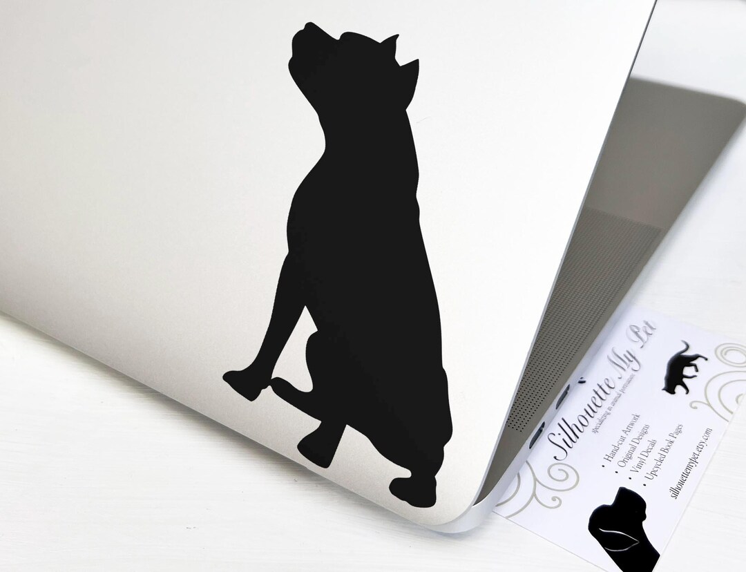 Pitbull Terrier Dog Vinyl Decal - Bumper Sticker - Silhouettemypet ...