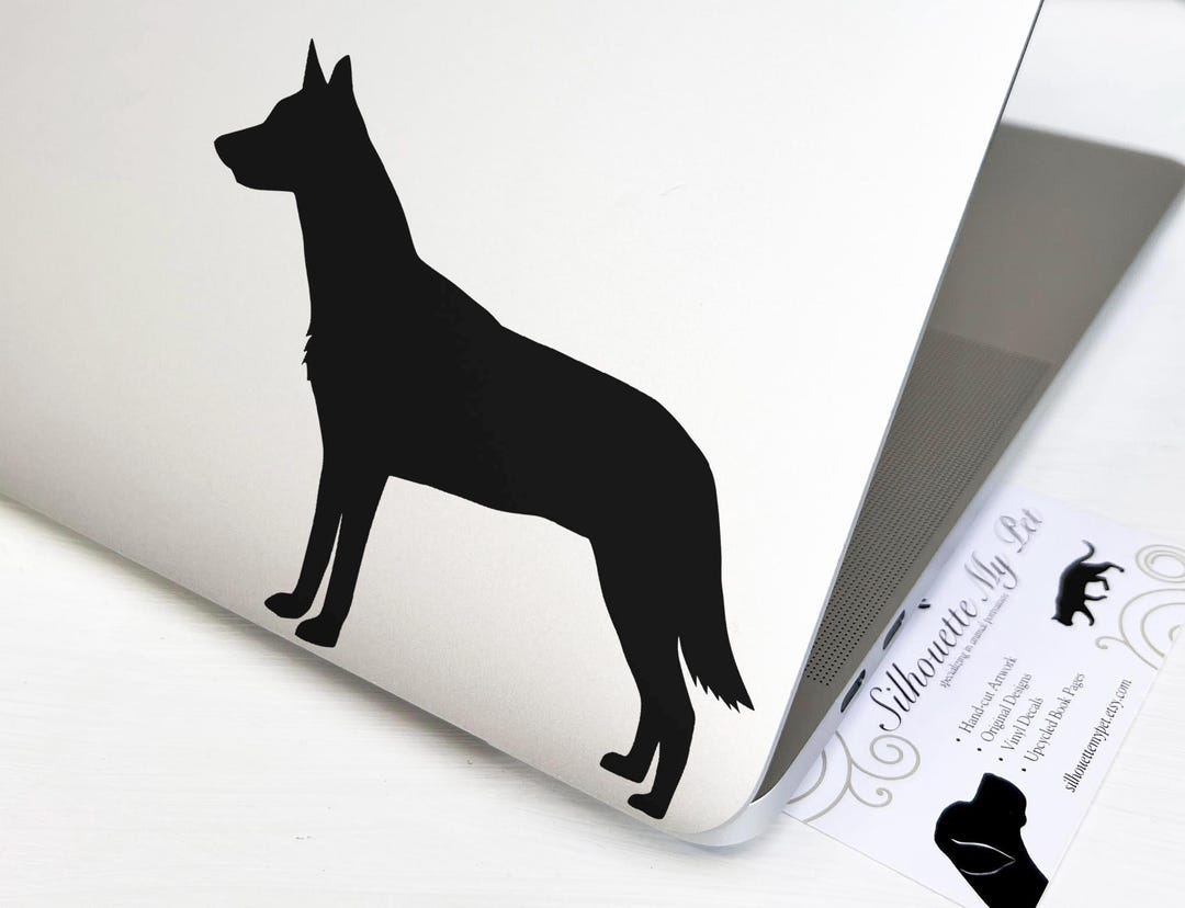 Belgian Malinois Dog Vinyl Decal - Bumper Sticker - Silhouettemypet ...