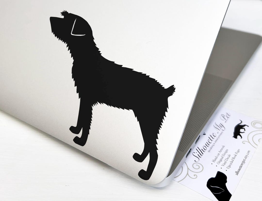 Schnauzer Lab Mix Dog Vinyl Decal - Bumper Sticker - Silhouettemypet ...
