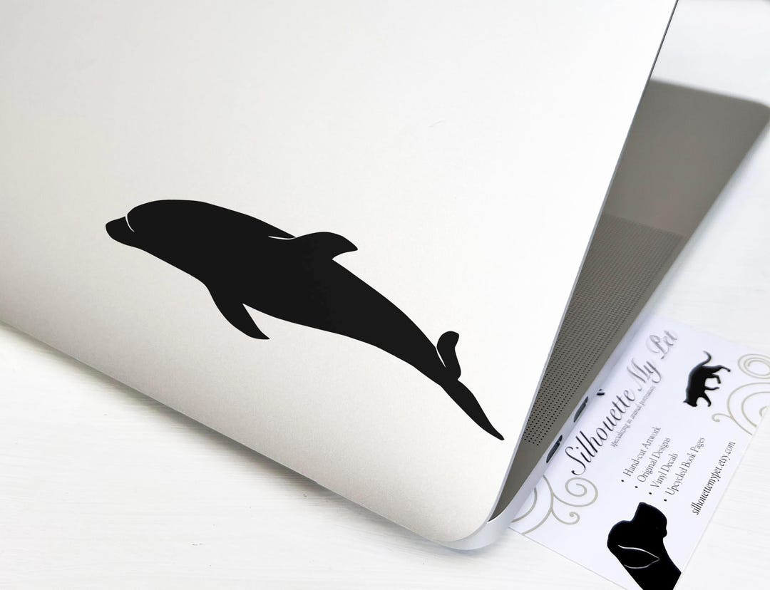 Dolphin Vinyl Decal - Bumper Sticker - Silhouettemypet Design:aq-dlp01 ...
