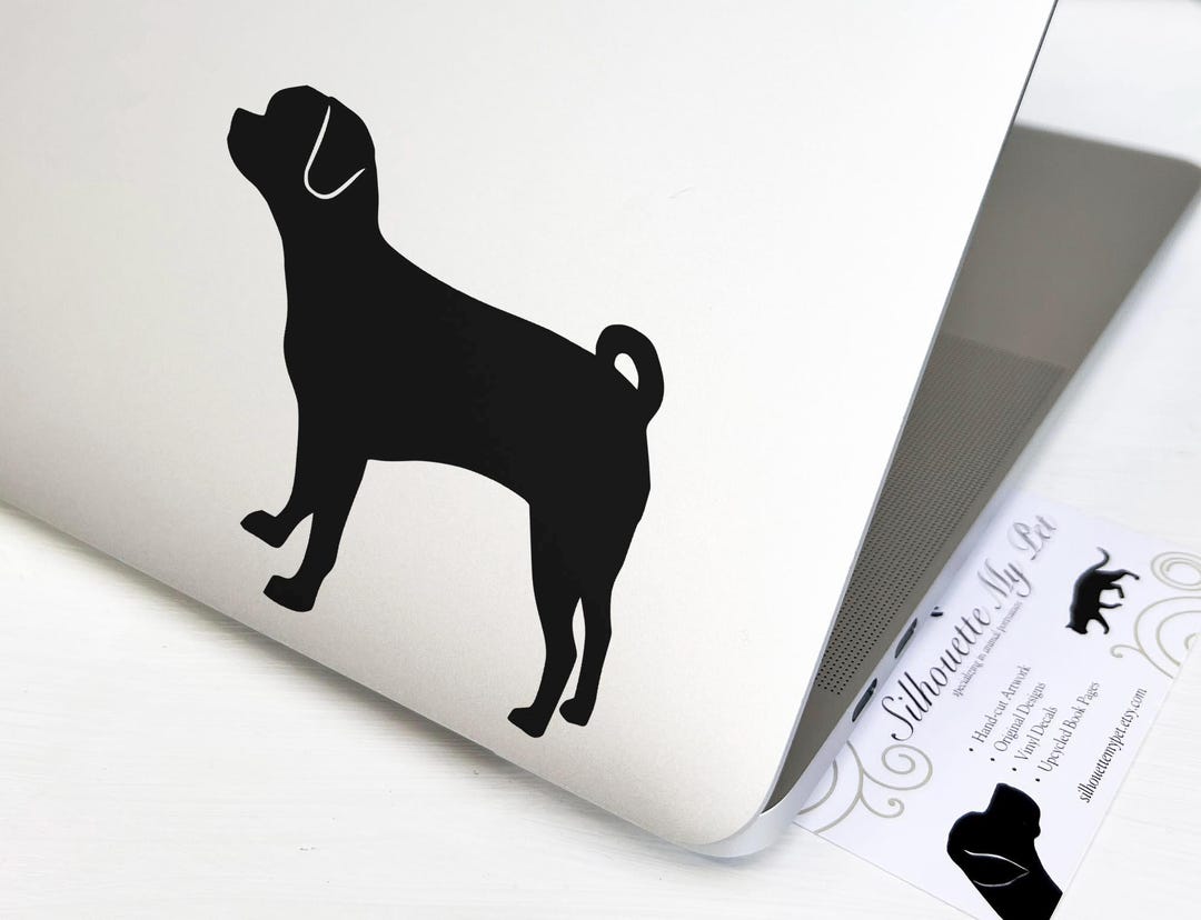 Puggle Dog Vinyl Decal - Bumper Sticker - Silhouettemypet Design:dog ...