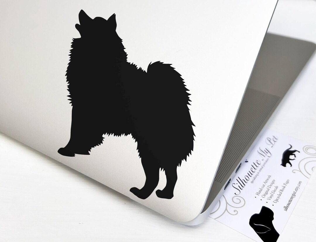 American Eskimo Dog Dog Vinyl Decal - Bumper Sticker - Silhouettemypet ...